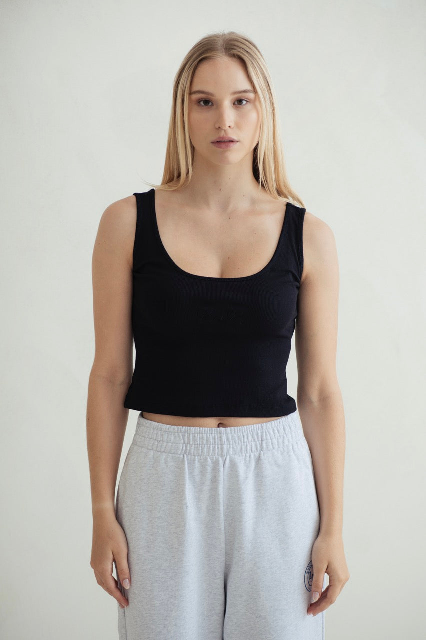LNL rib tank - black | lunilou – lunilou store